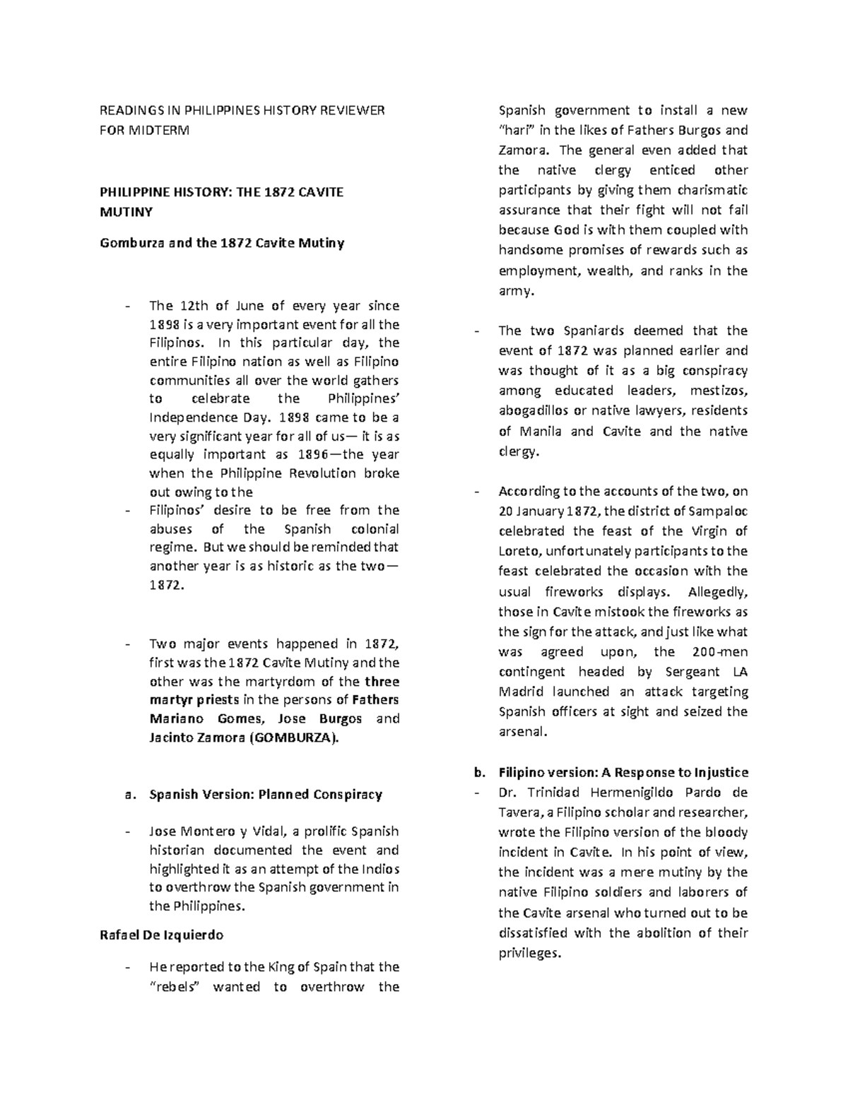 Readings IN Philippines History Reviewer FOR Midterm - READINGS IN PHILIPPINES HISTORY REVIEWER ...