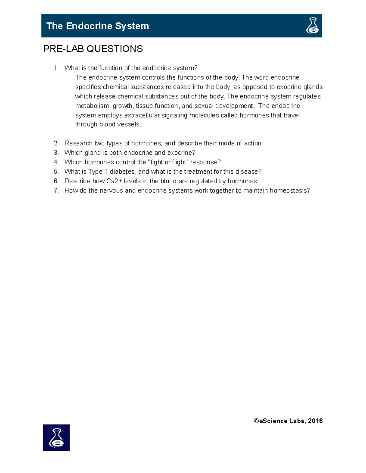 anatomy and physiology lab assignment 2 - PRE-LAB QUESTIONS What is the ...