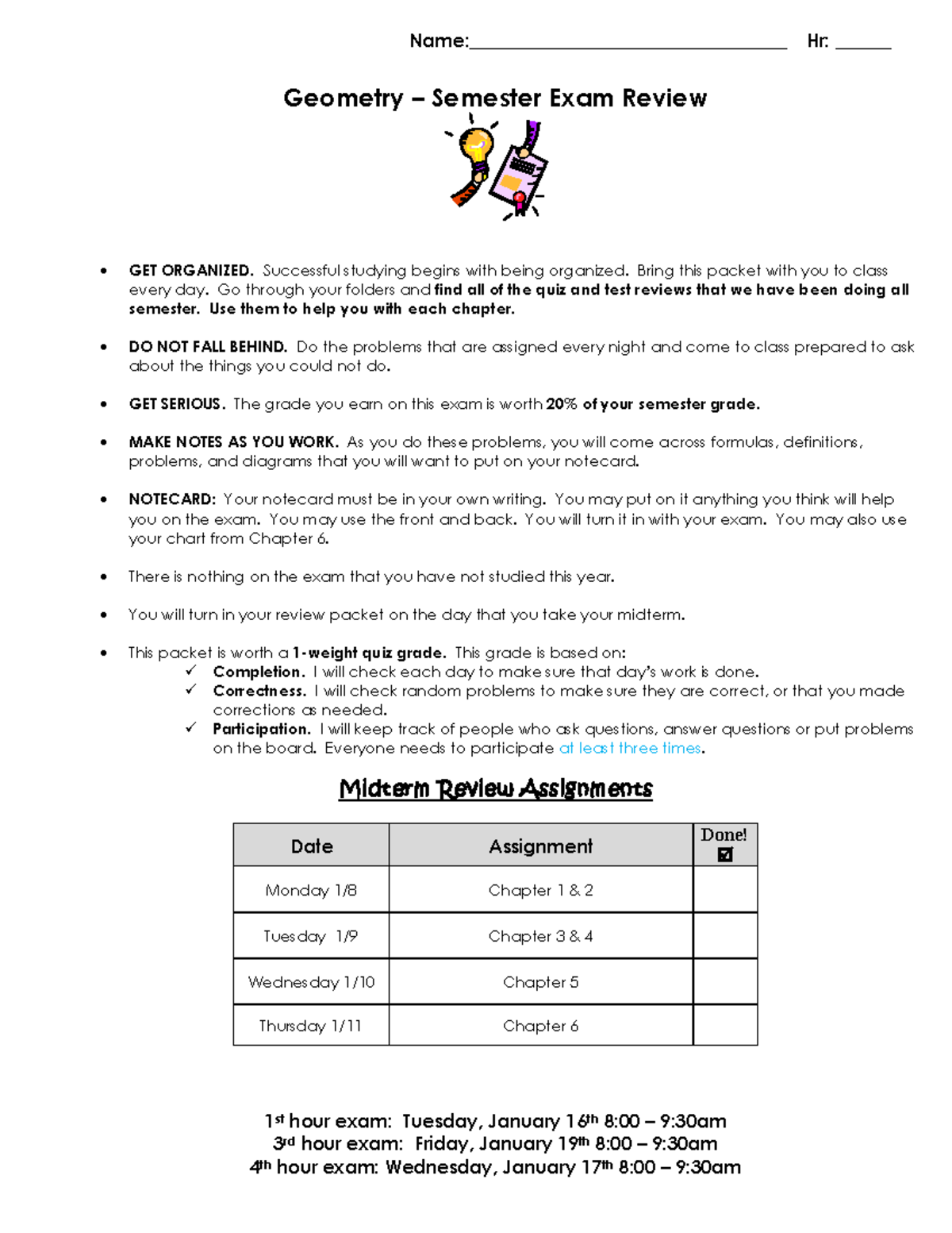 Midterm Review 2017 18 - math work - ####### Name ...