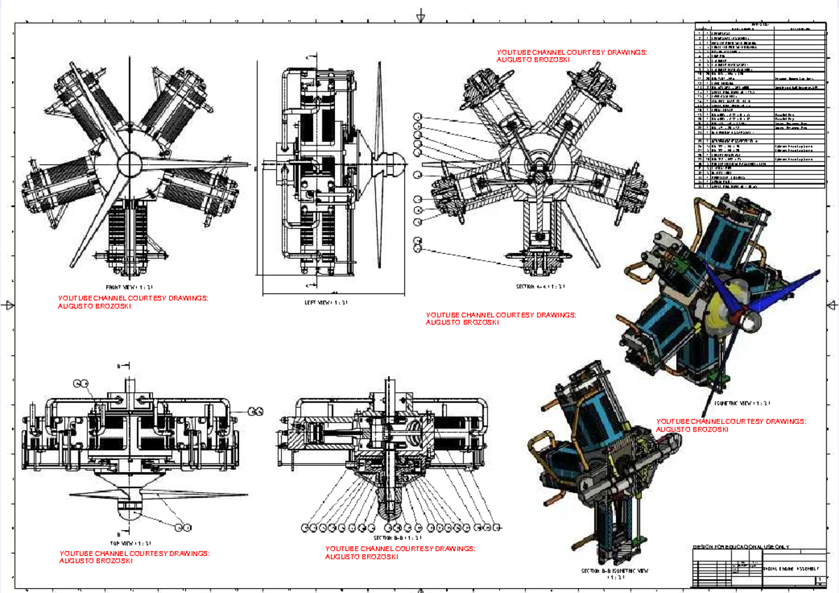 Pdf-radial-engine-solidworks-00 compress - ISOMETRIC VIEW ( 1 : 3 ...