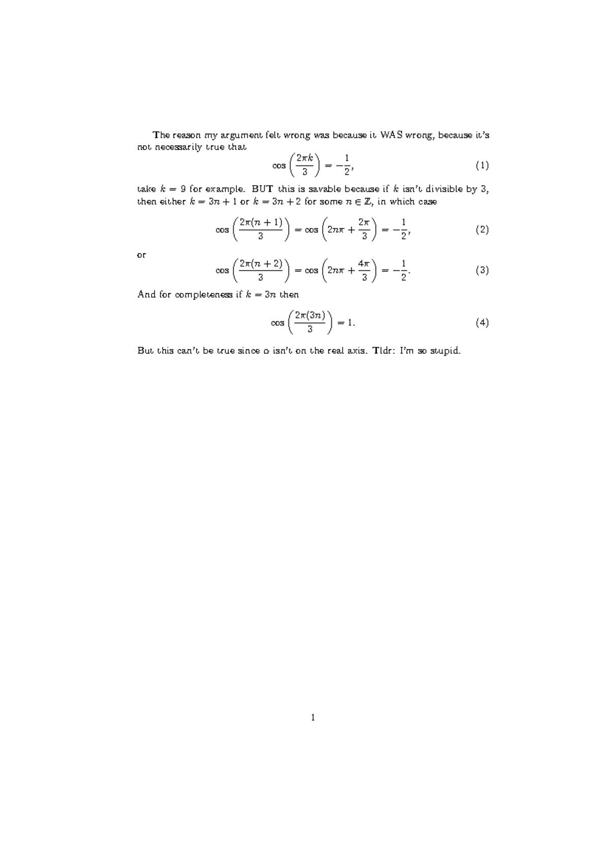 I fixed it - sdfdf da - The reason my argument felt wrong was because ...