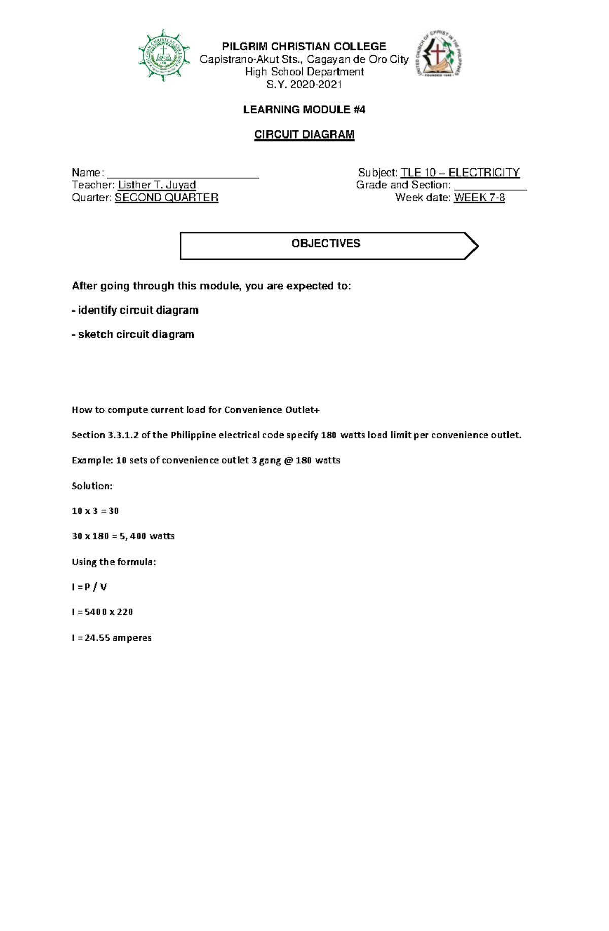 TLE10WEEK7-8 - TLE NOTES - PILGRIM CHRISTIAN COLLEGE Capistrano-Akut ...