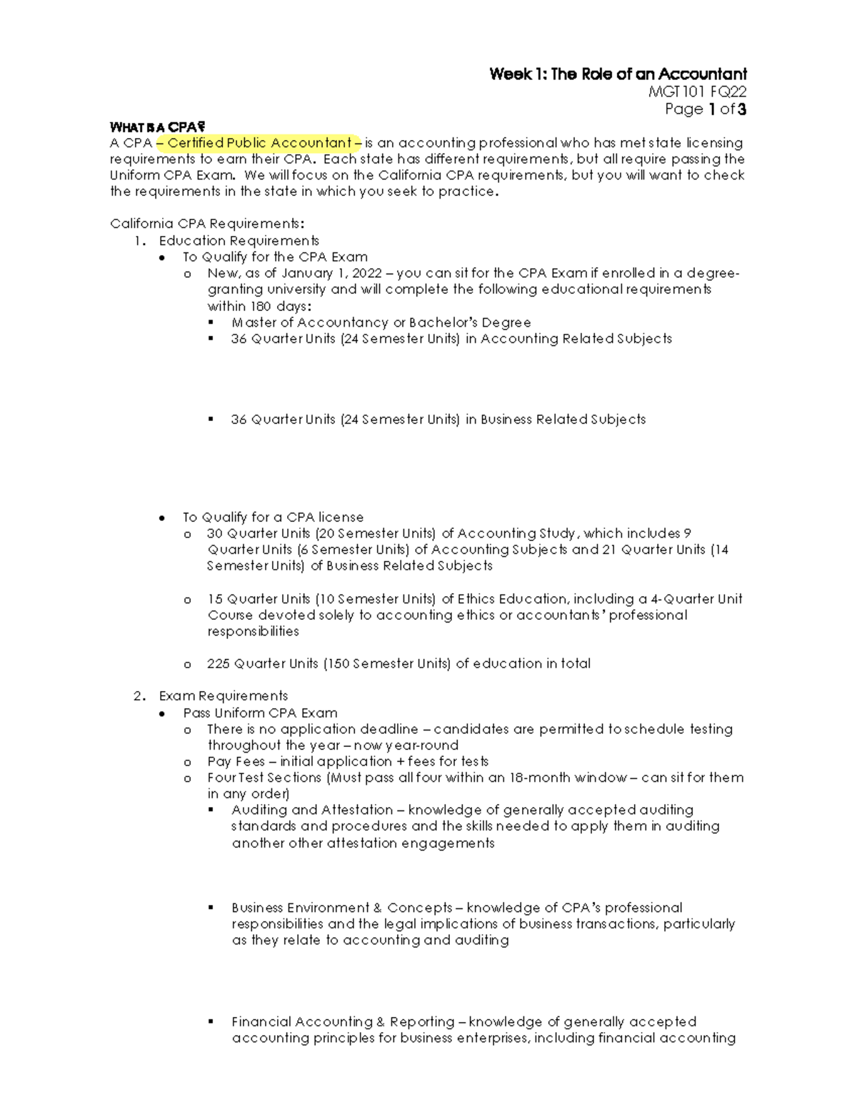 MGT 11b week 1 - in detail outline notes from lecture week 1 - Week 1 ...