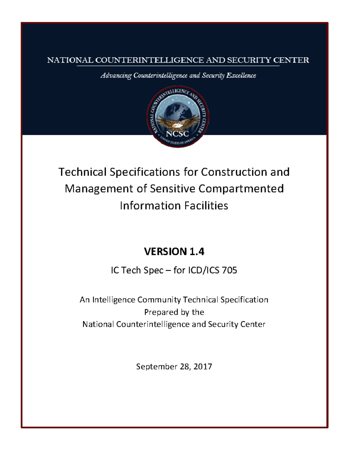 Technical Specifications SCIF Construction - IC Tech Spec – for ICD/ICS ...