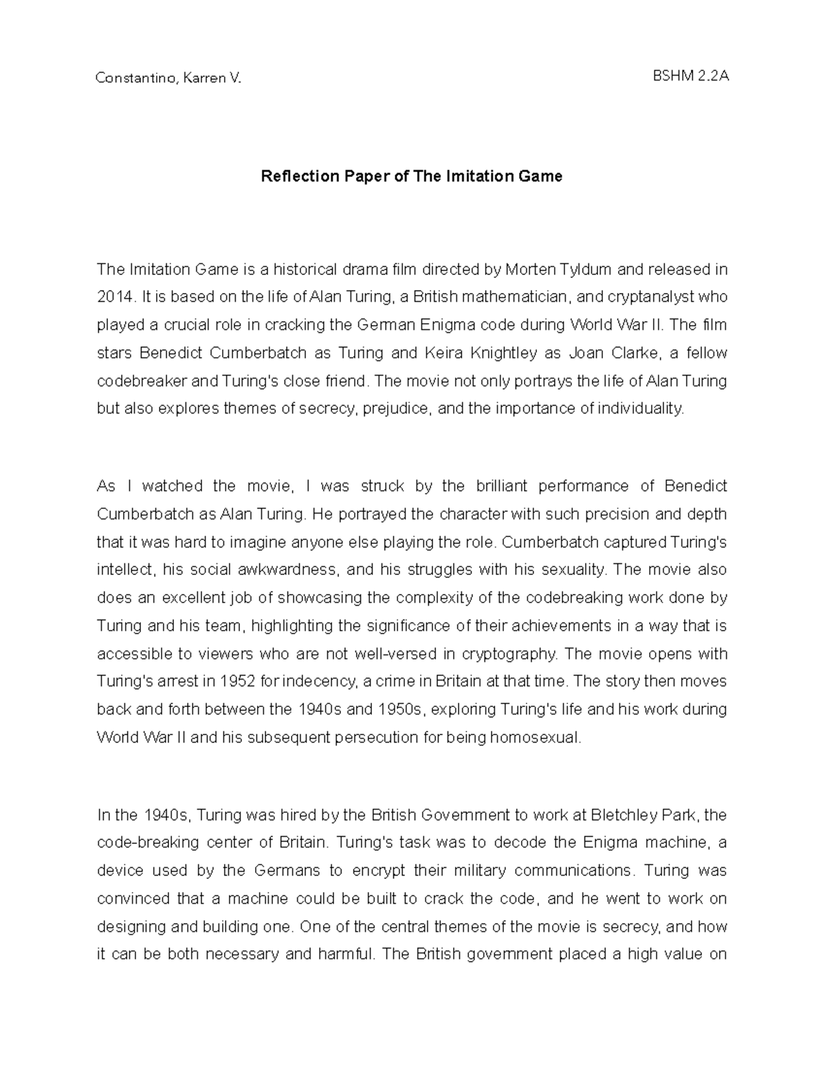 Pre Final-TP-STS - for study purposes - Reflection Paper of The ...