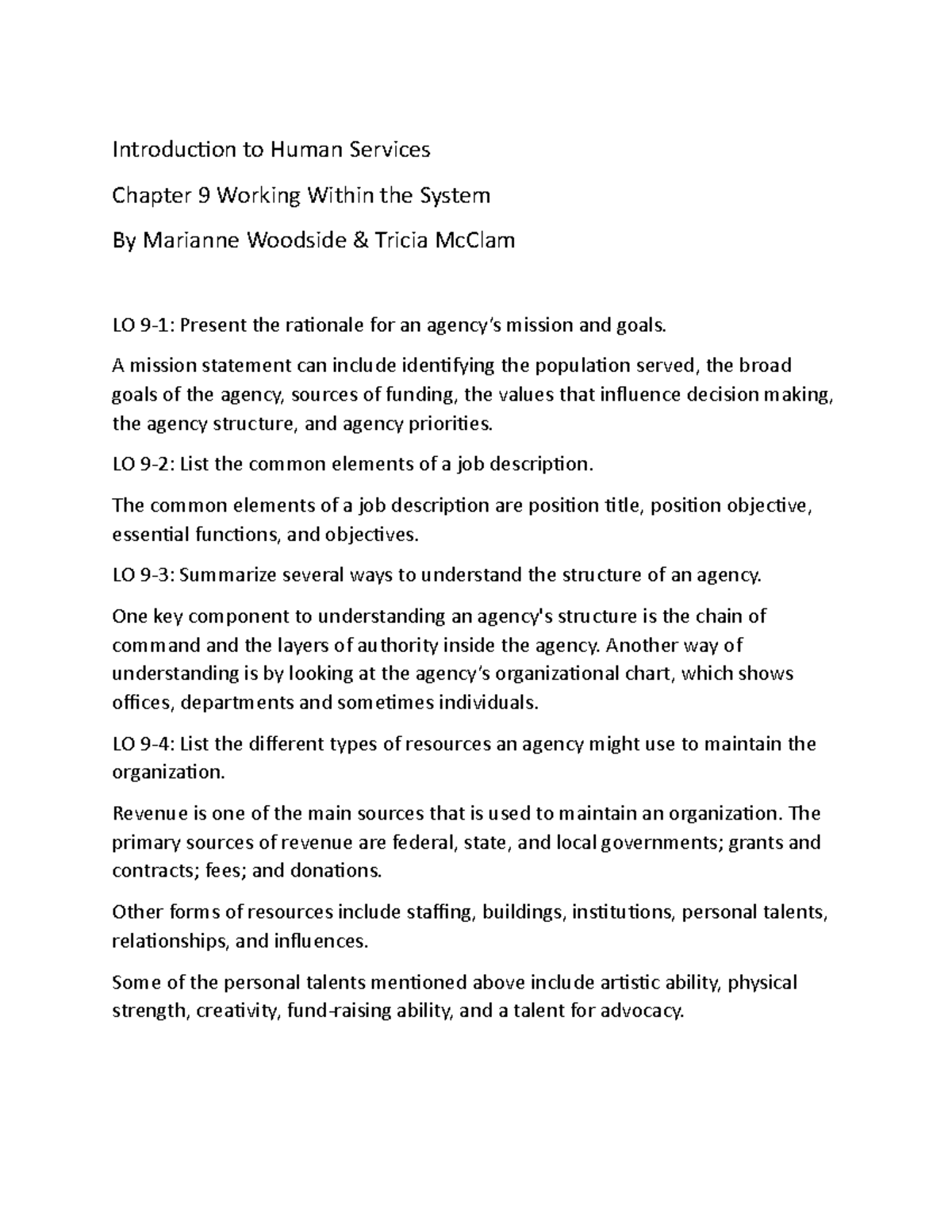 Working Within The System Chapter 9 - Introduction to Human Services ...