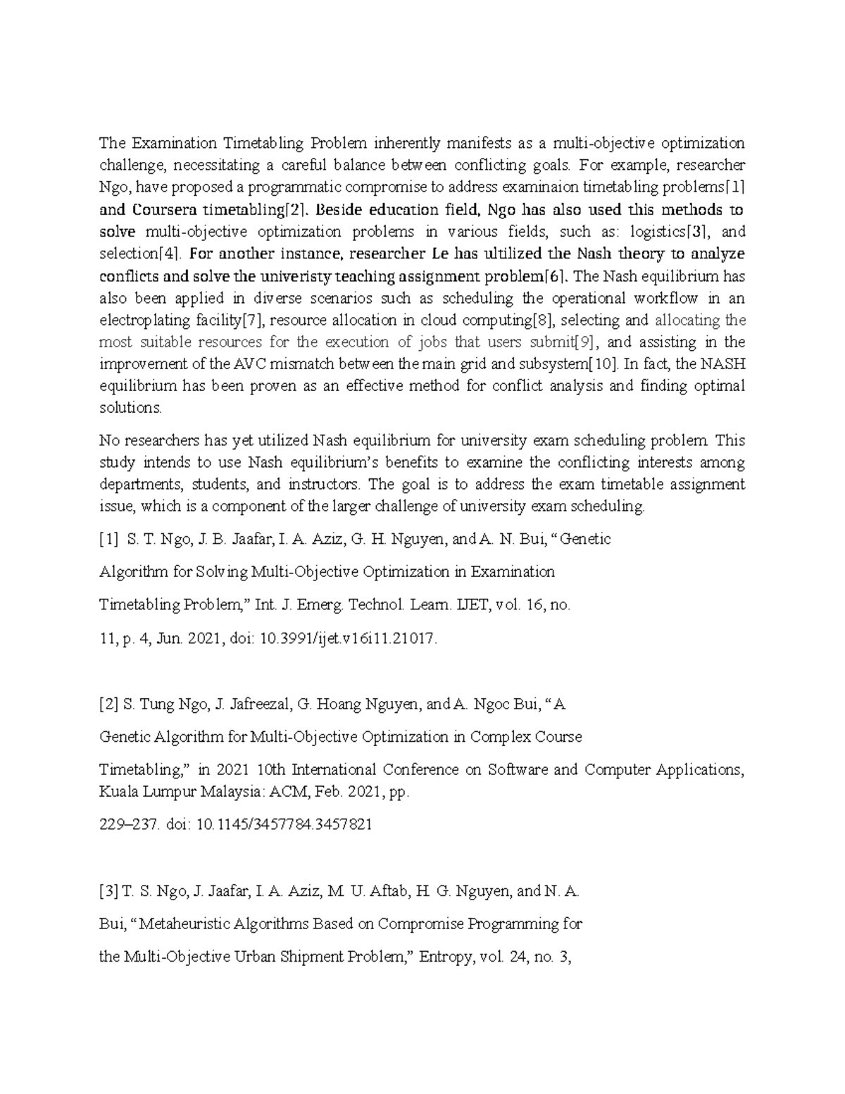 Modeling - goôđ - The Examination Timetabling Problem inherently ...