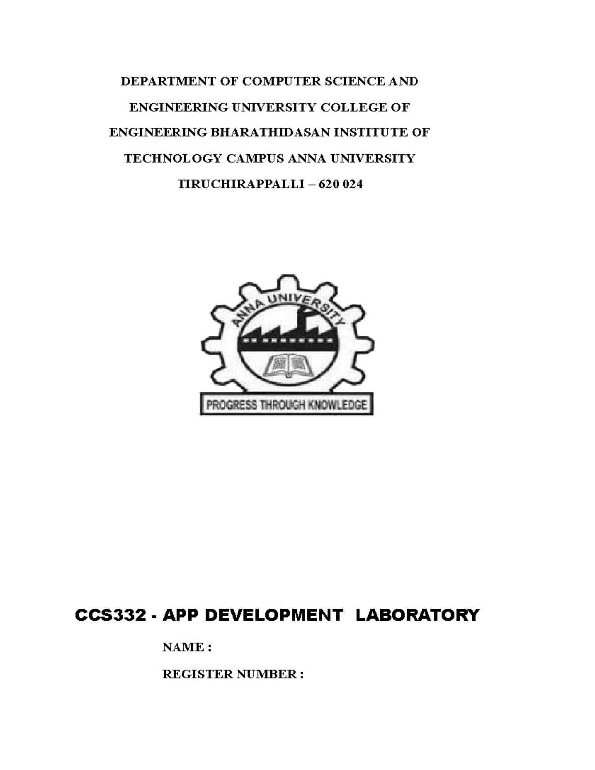 App Development Mannual - DEPARTMENT OF COMPUTER SCIENCE AND ENGINEERING UNIVERSITY COLLEGE OF ...