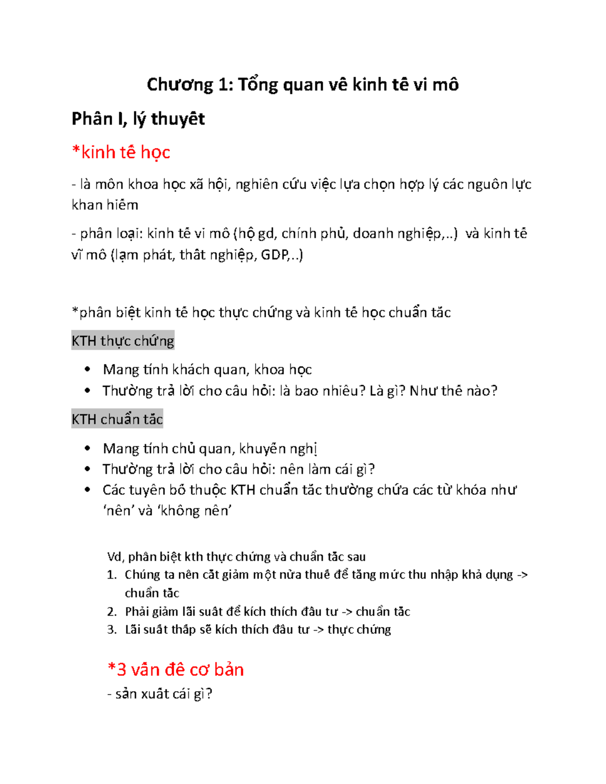 Chương 1 - hệ thống lý thuyết kinh tế vi mô 1 - chương 1 - Ch ương 1: T ng quan vềề kinh tềế vi ...