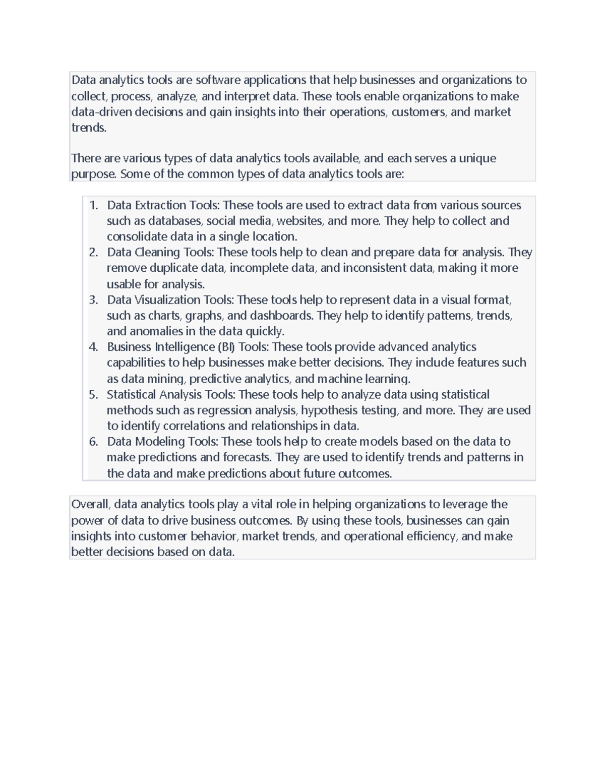 Das - lecture notes - Data analytics tools are software applications ...