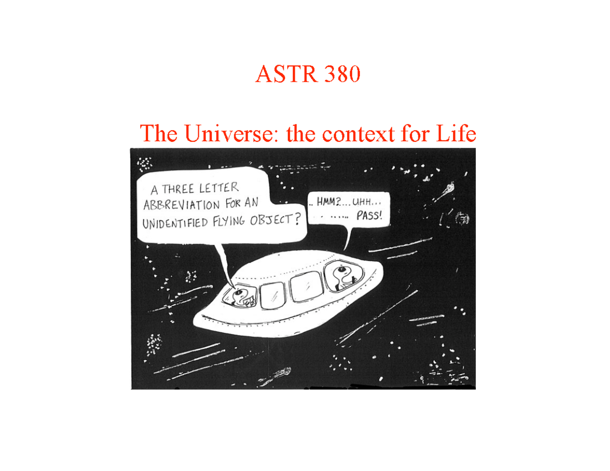 Astronomy 2 An inventory of the universe PowerPoint Lecture - ASTR 380 ...