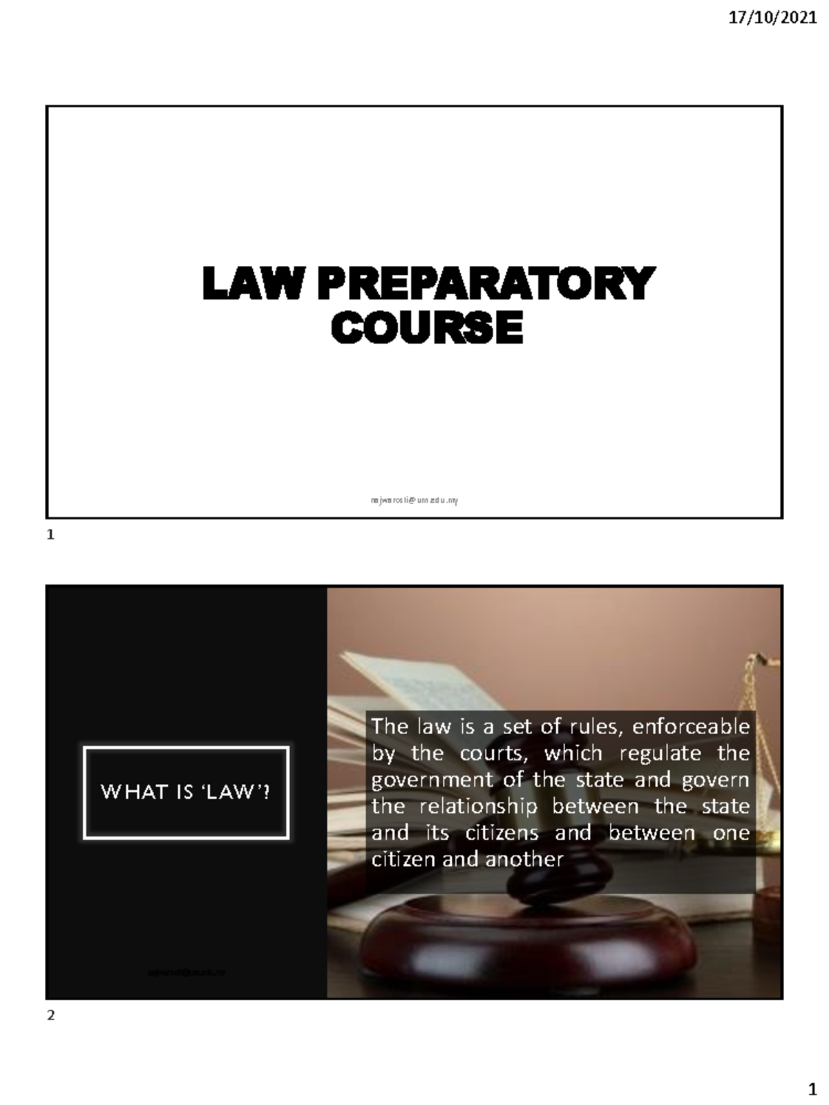 LAW PREP Course -LM Finals - LAW PREPARATORY COURSE najwarosli@um.edu ...