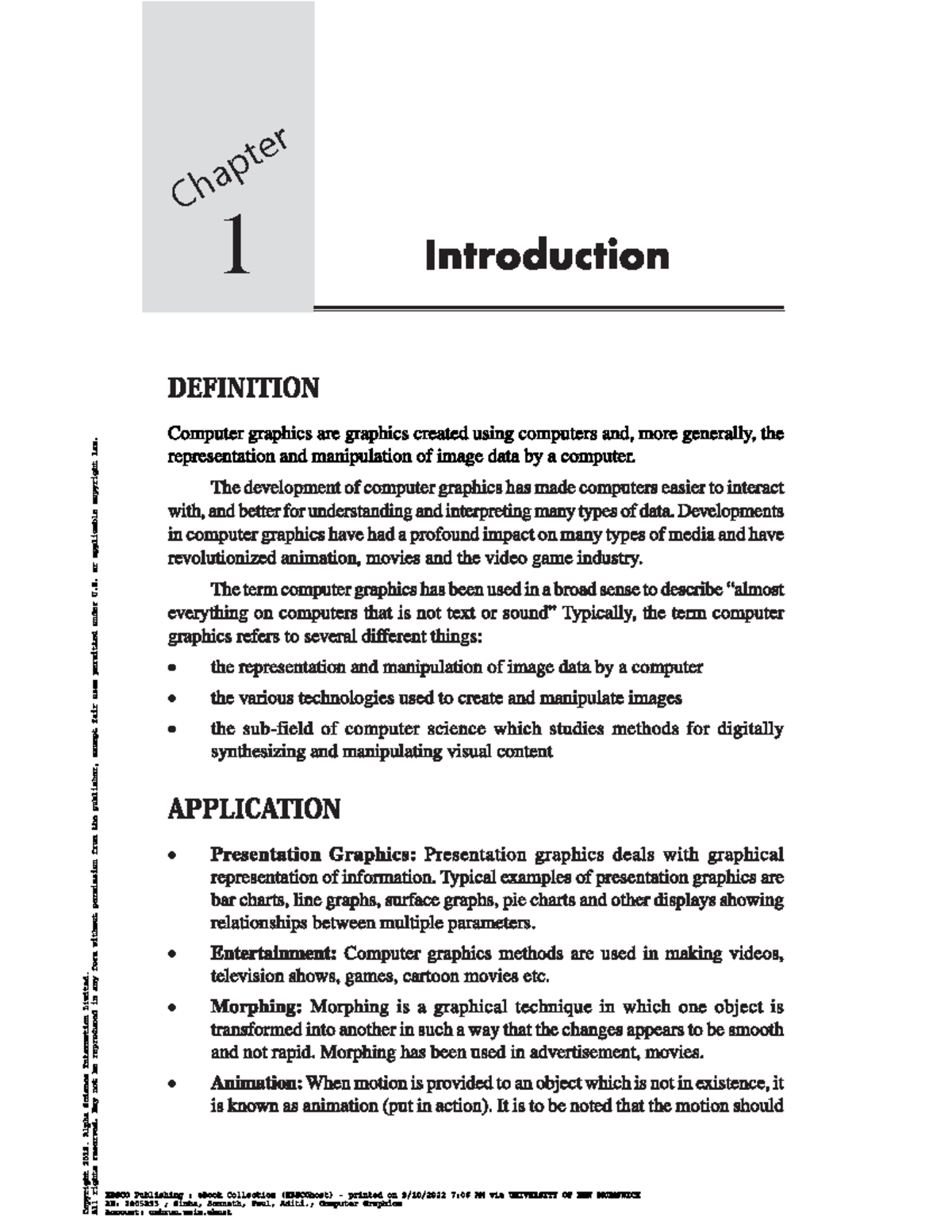 Covers all display including refresh - 1 C h a p te r 1 Computer Graphics 1 Computer Graphics ...