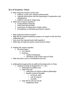 World History Chapter 8 - The Age of Empires (1st Millennium BC-Mid 1st ...