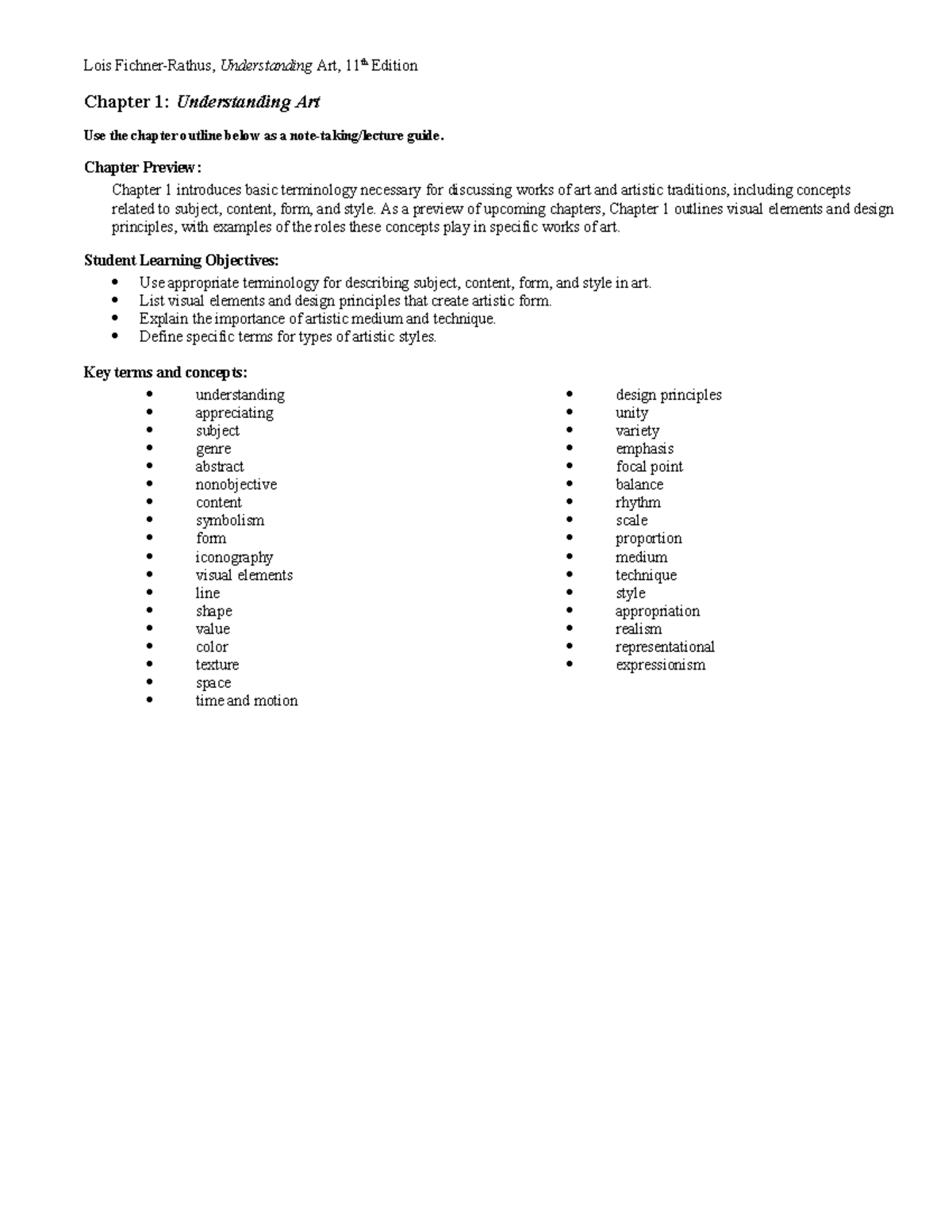 Fichner-rathus guide to studying chapter 01 - Lois Fichner-Rathus ...