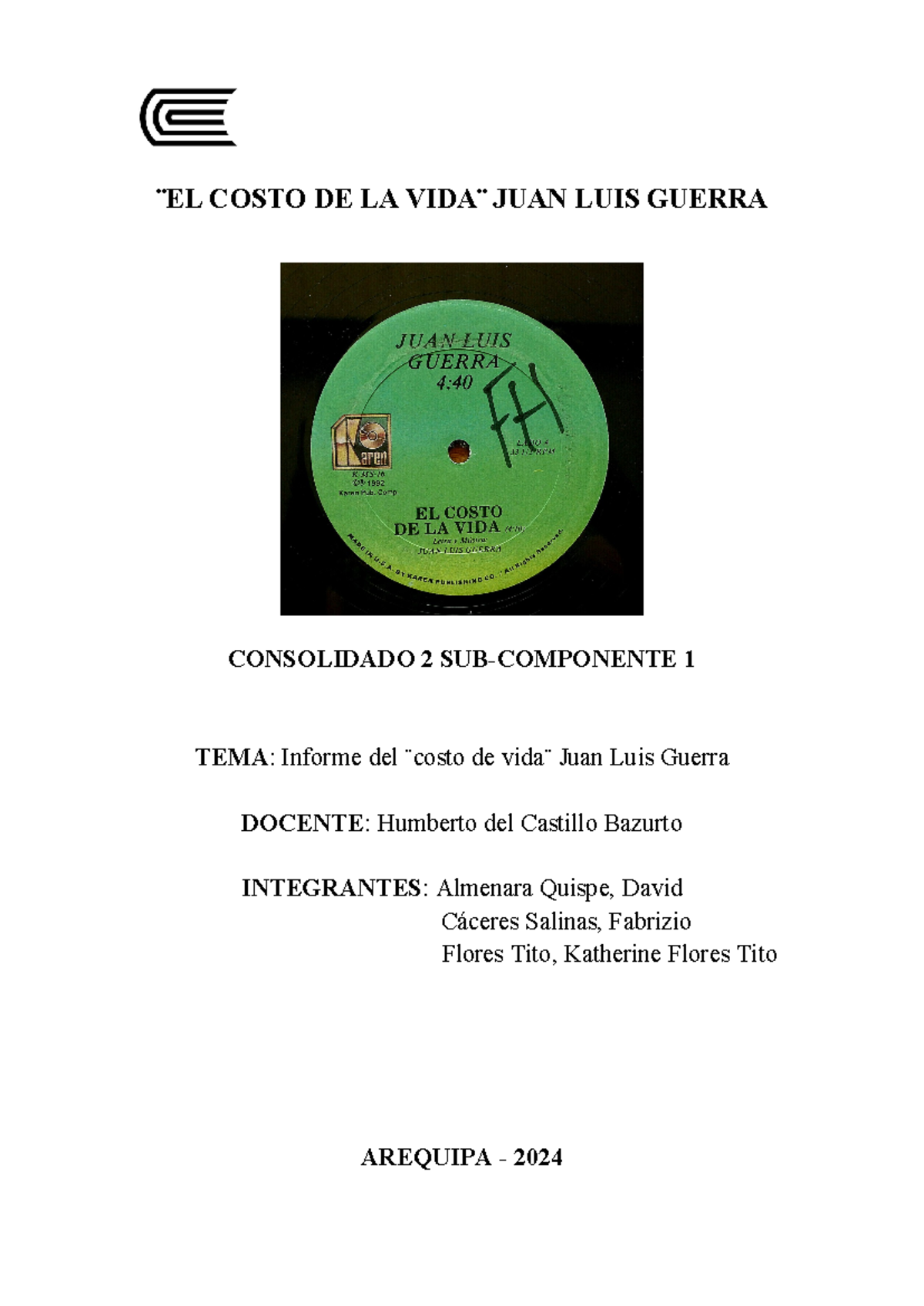 ¨EL Costo DE LA VIDA¨ JUAN LUIS Guerra - ̈EL COSTO DE LA VIDA ̈ JUAN ...