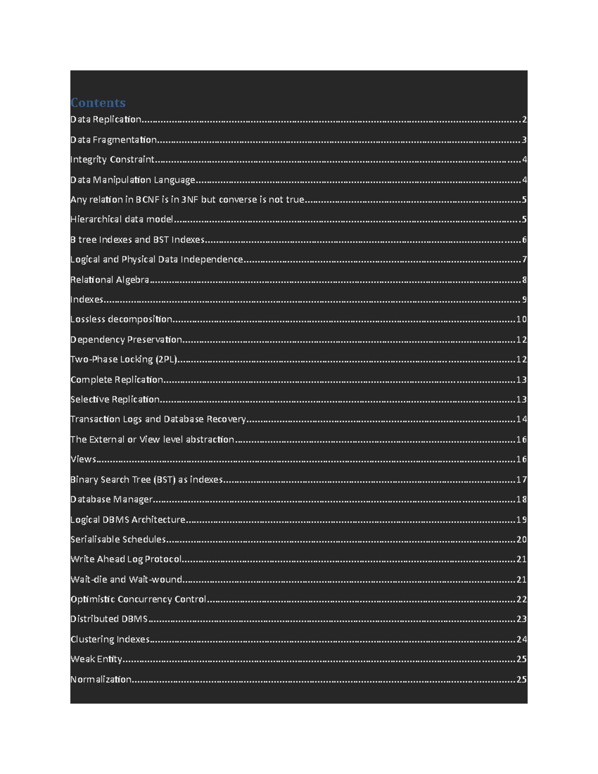 Mcs 023 introduction to database management systems study notes ...