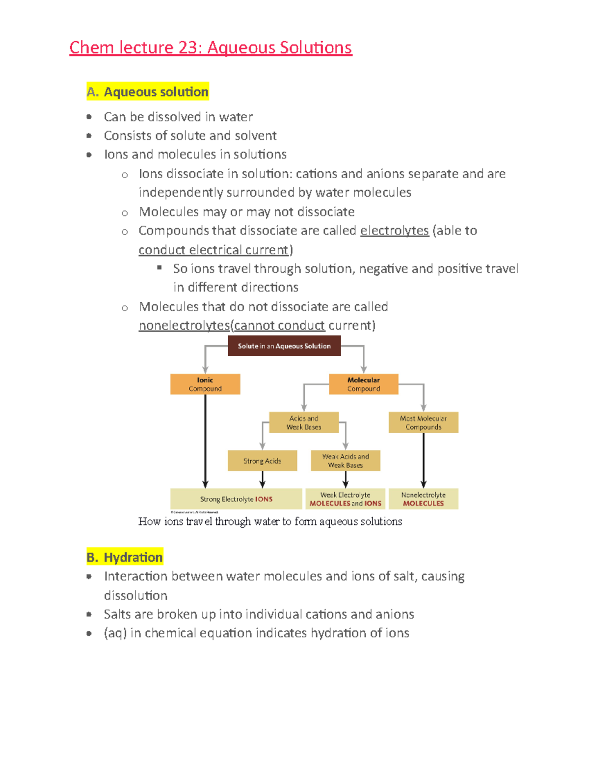 lecture notes aqueous solutions hilty - Chem lecture 23: Aqueous ...