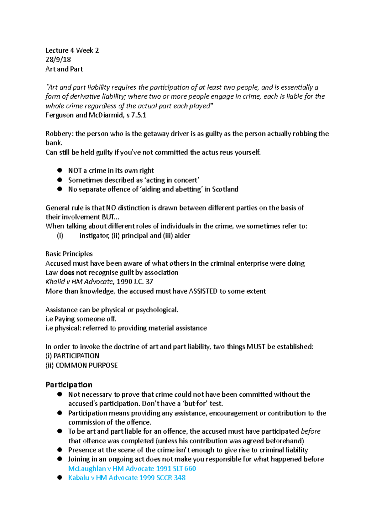 Week 2 Lecture 4 - art and part, mckinnon test, hopkinson test ...