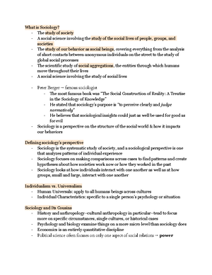 Chapter 10 - Notes - Chapter 10 - Poverty & Social Class Pre-Review ...