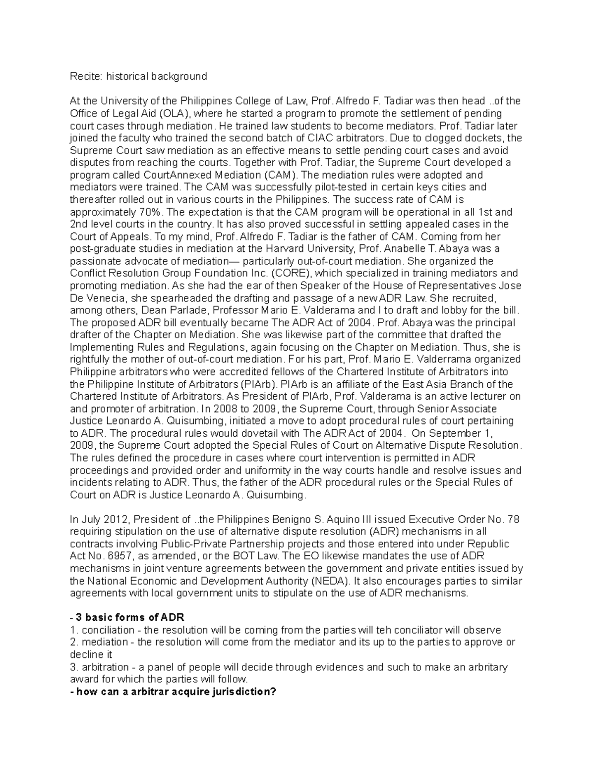 APDR - APDR - Recite: historical background At the University of the ...