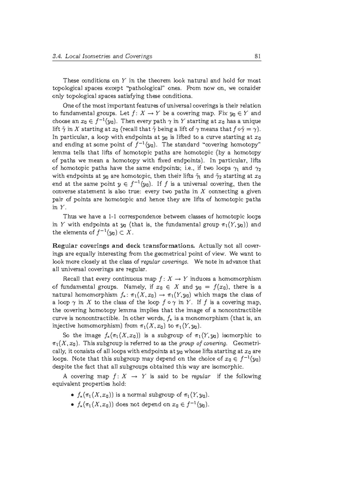 Course in Metric Spaces Geometry-11 - Local Isometries and Coverings 81 ...
