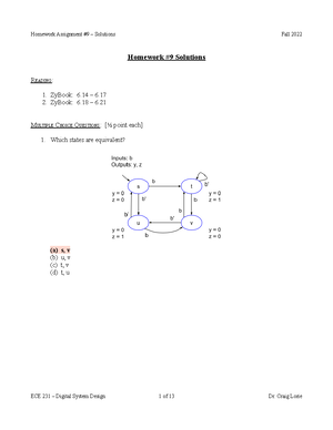 ECE 231 - Fall 2022 - HW11 - Solutions - Homework #11 Solutions READING ...