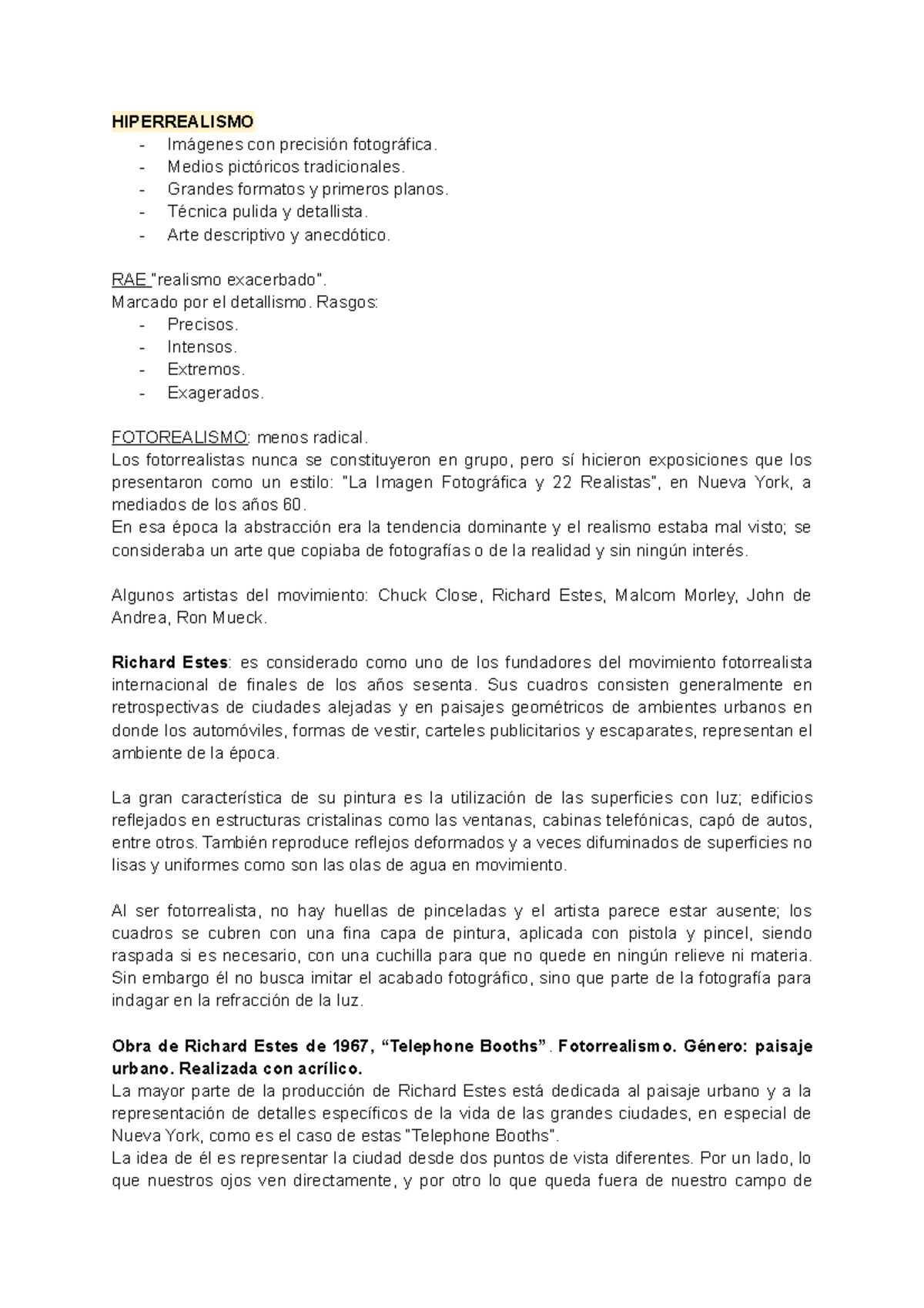 Obras explicadas, Final Arte - HIPERREALISMO Imágenes con precisión ...