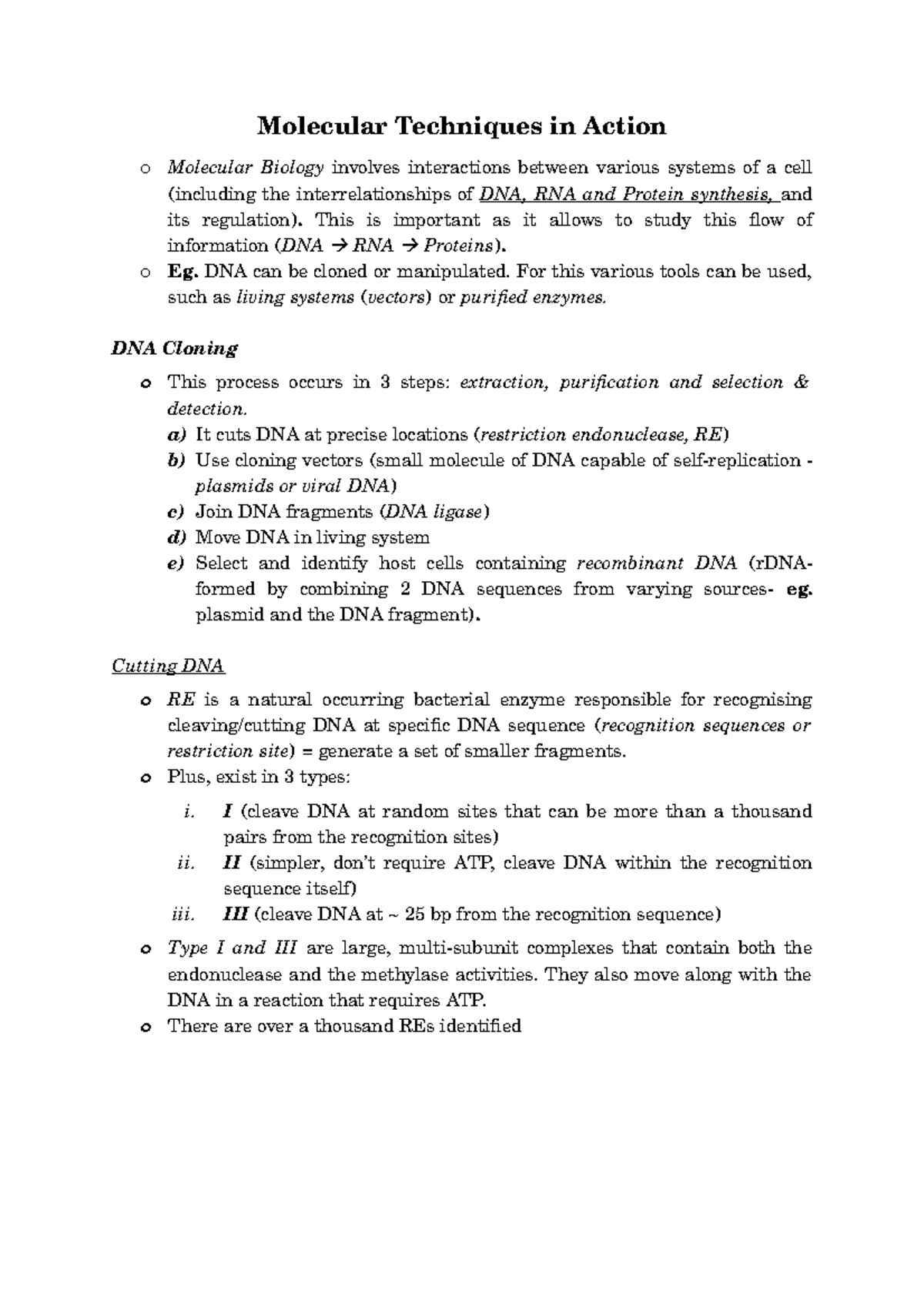 Molecular Techniques in Action - This is important as it allows to ...