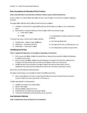 Chapter 2 - An Introduction to Cost Terms and Purposes - Cost and Cost ...