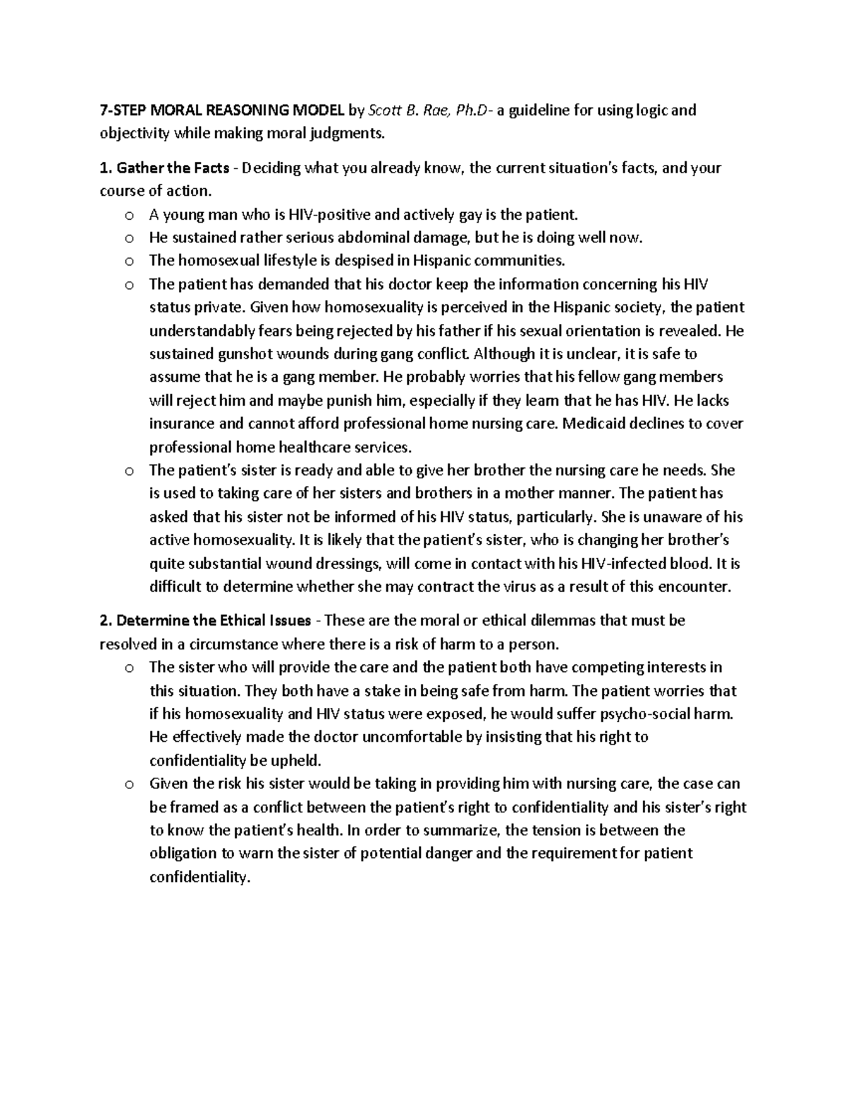 7 Step Moral Reasoning Model - 7 - STEP MORAL REASONING MODEL by Scott ...