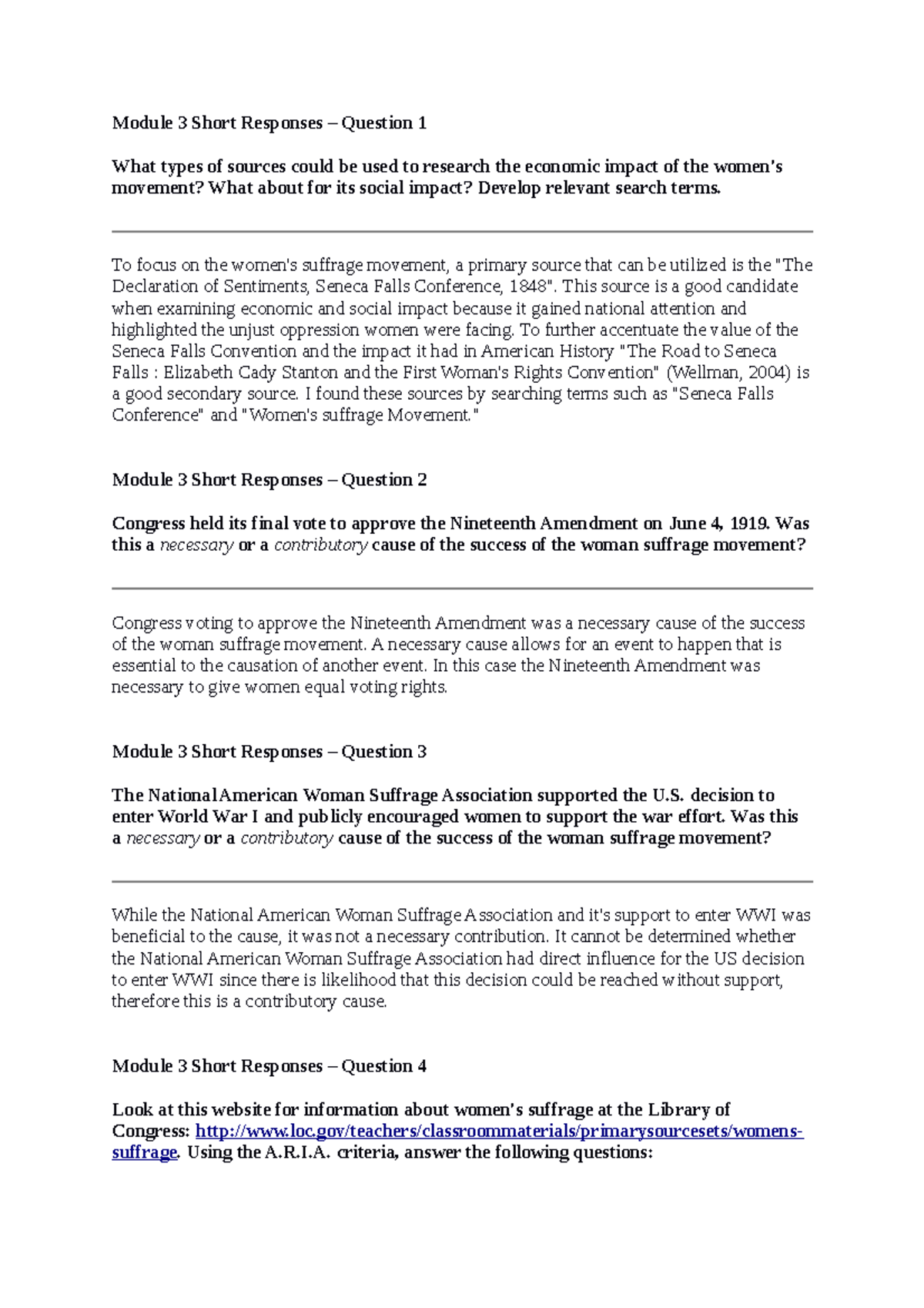 3-1 Module Three Short Responses - Module 3 Short Responses – Question ...