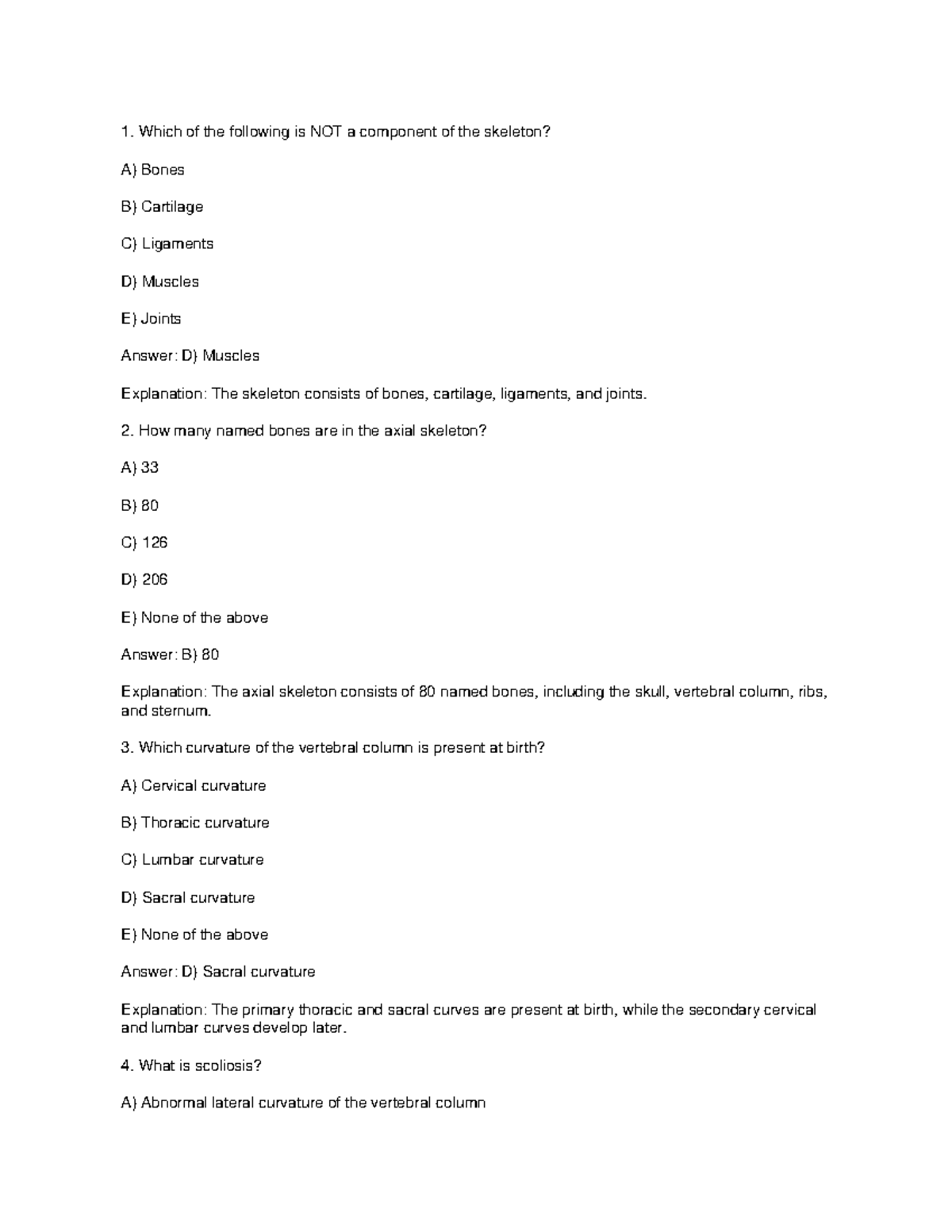 MCQ Vertebral Column and Deep Back Region - Which of the following is ...
