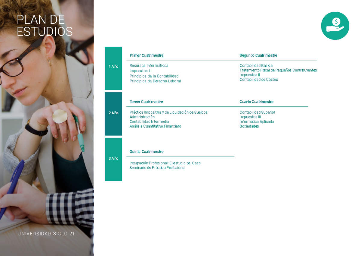 Plan de estudio siglo 21 - PLAN DE ESTUDIOS U N I V E R S I D A D S I G ...