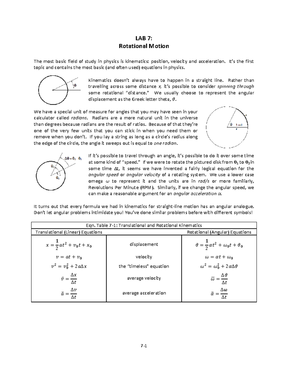 Yg9Txh-Lab 7 - Rotational Motion - LAB 7: Rotational Motion The most ...