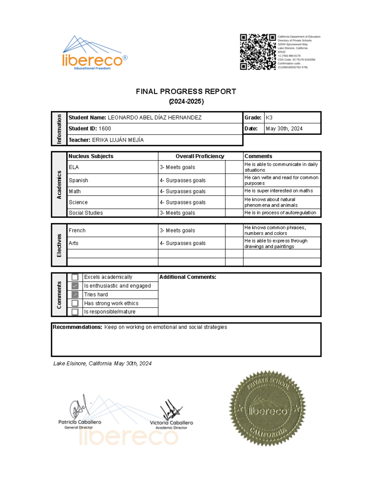 Progress Report Imagine - FINAL PROGRESS REPORT (2024-2025) Information ...