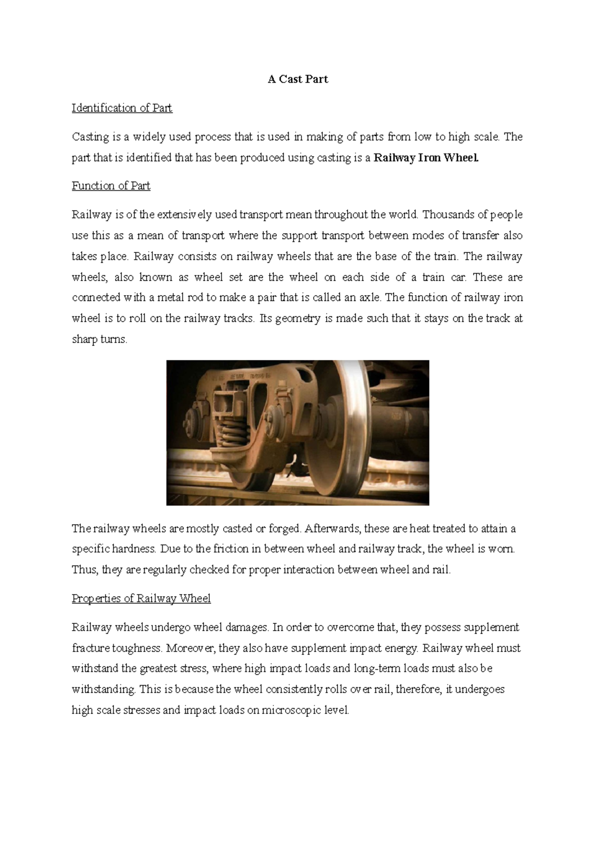 Casting - A Cast Part Identification of Part Casting is a widely used ...