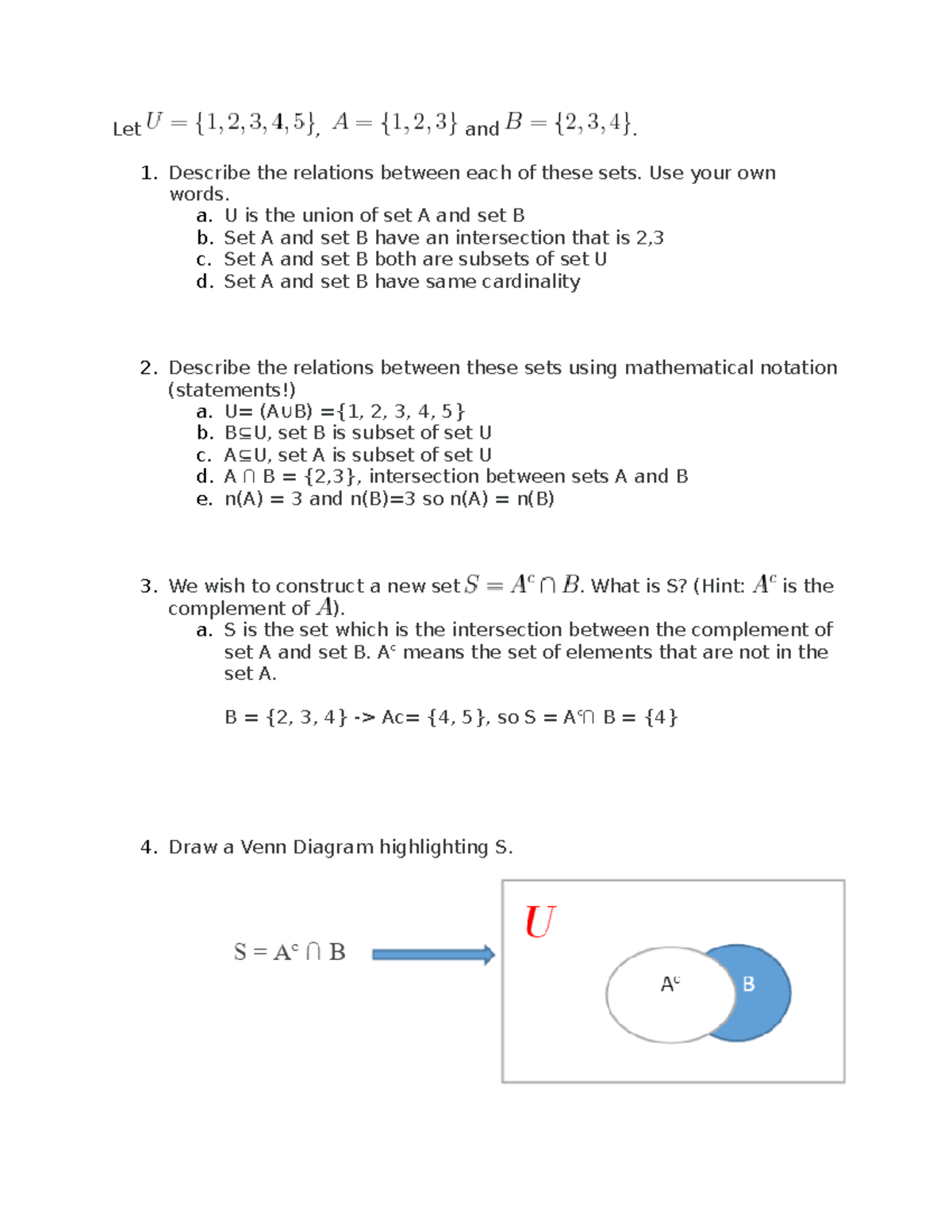 Writing assignement - This is a practice material for Discrete ...