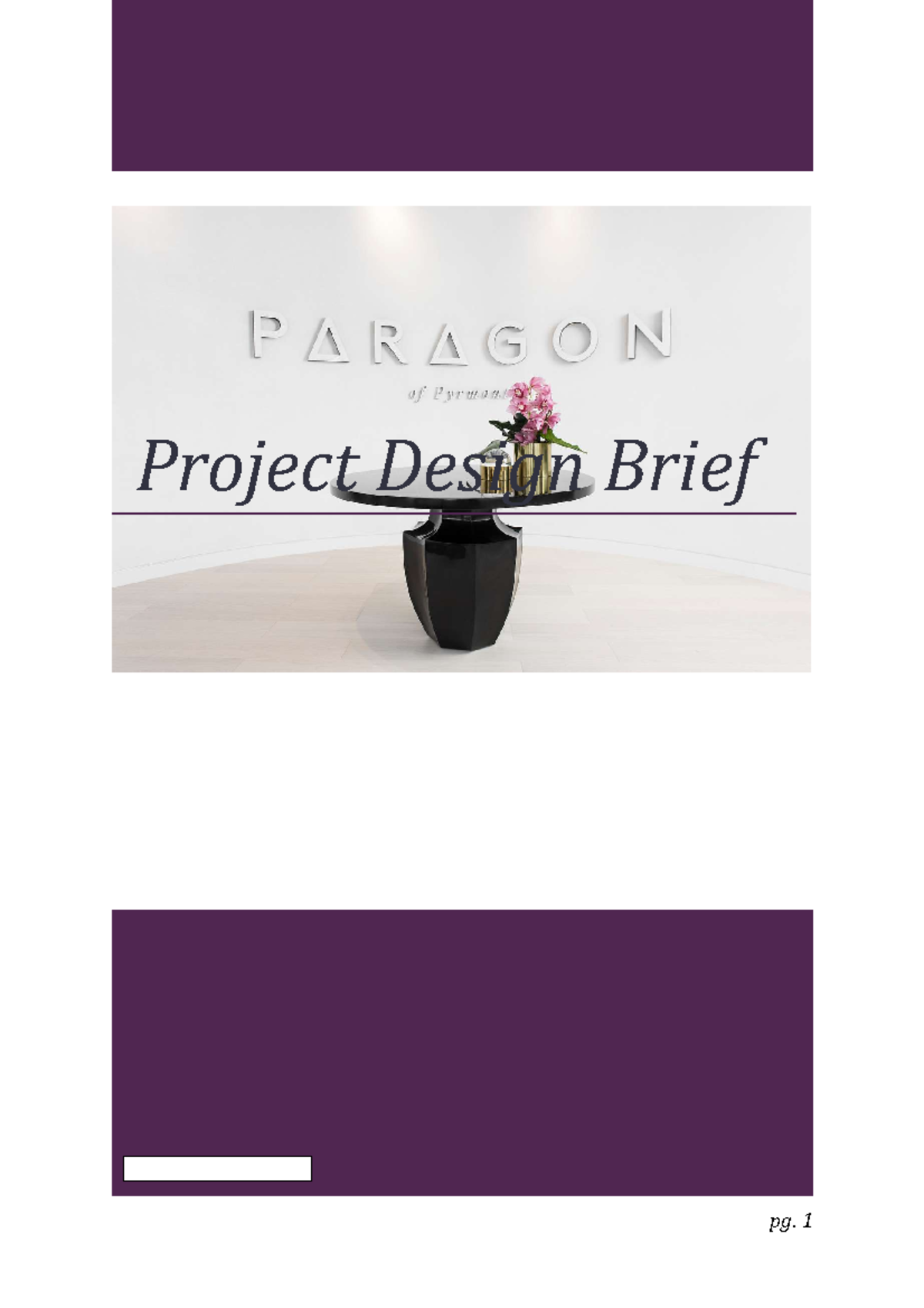 Dbf docx Design Brief formulation Assignment - Project Design Brief ...