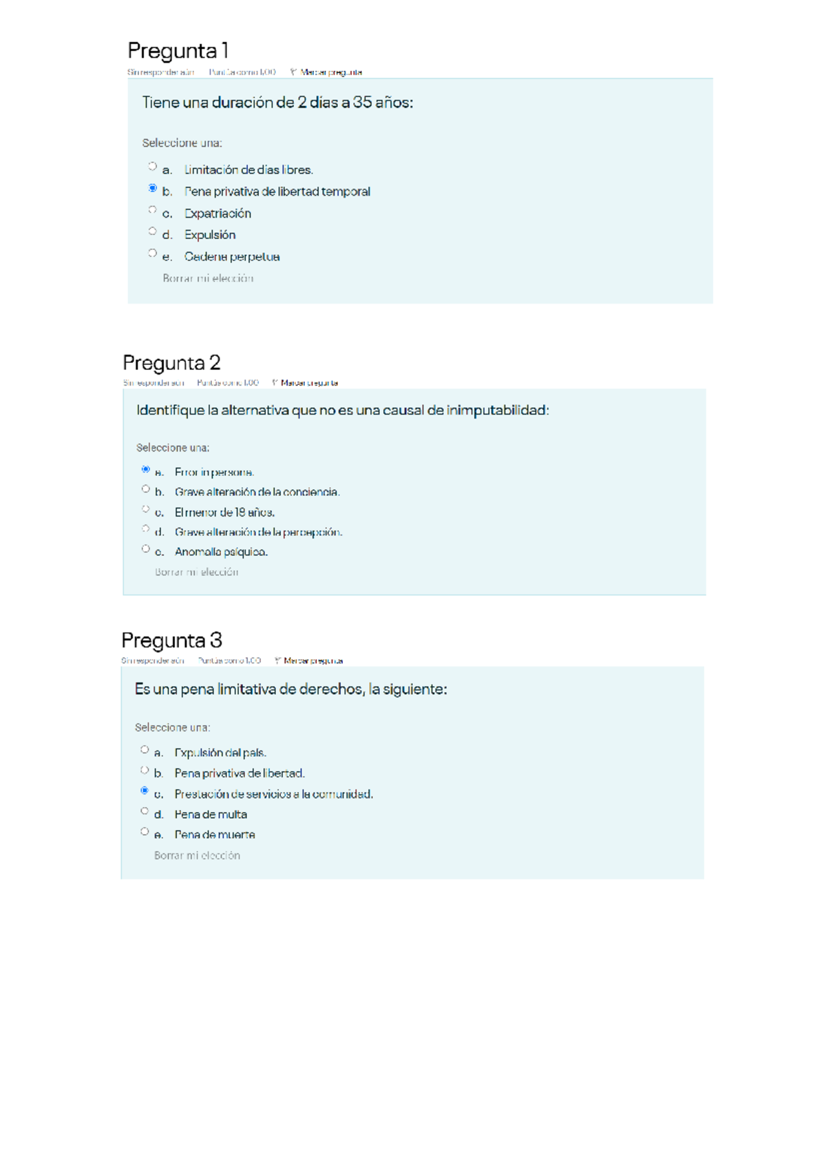 Eval. Entrada DPPE1 - examen - Derecho Penal Especial 1 - Studocu