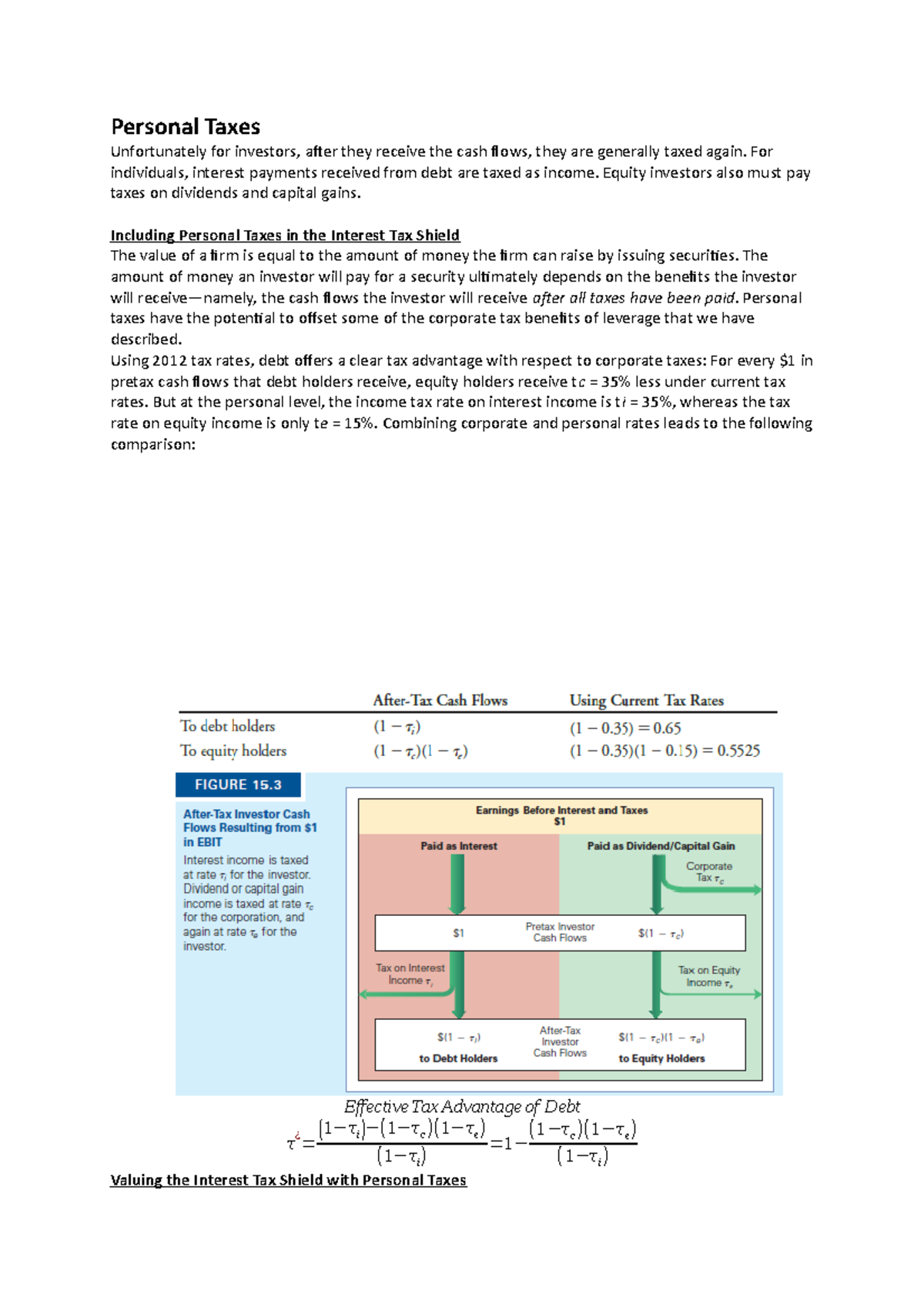 Personal Taxes - For individuals, interest payments received from debt ...