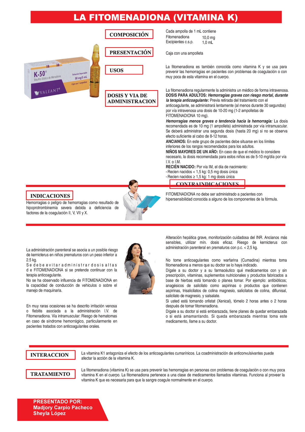 medicamento importante Fitomenadiona Vitamina k - PRESENTADO POR ...
