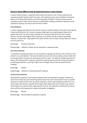 Explain the various elements of cache design in detail - Cache design ...