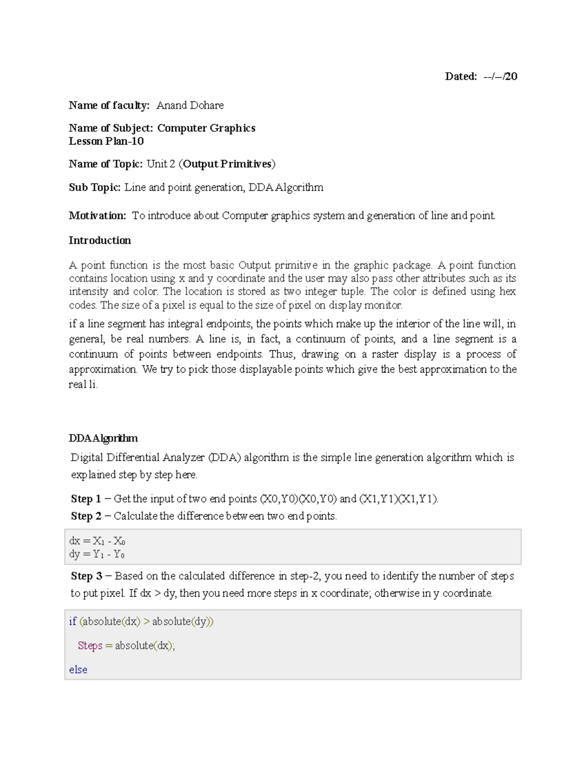 CGLP10 - Computer Graphics - Studocu