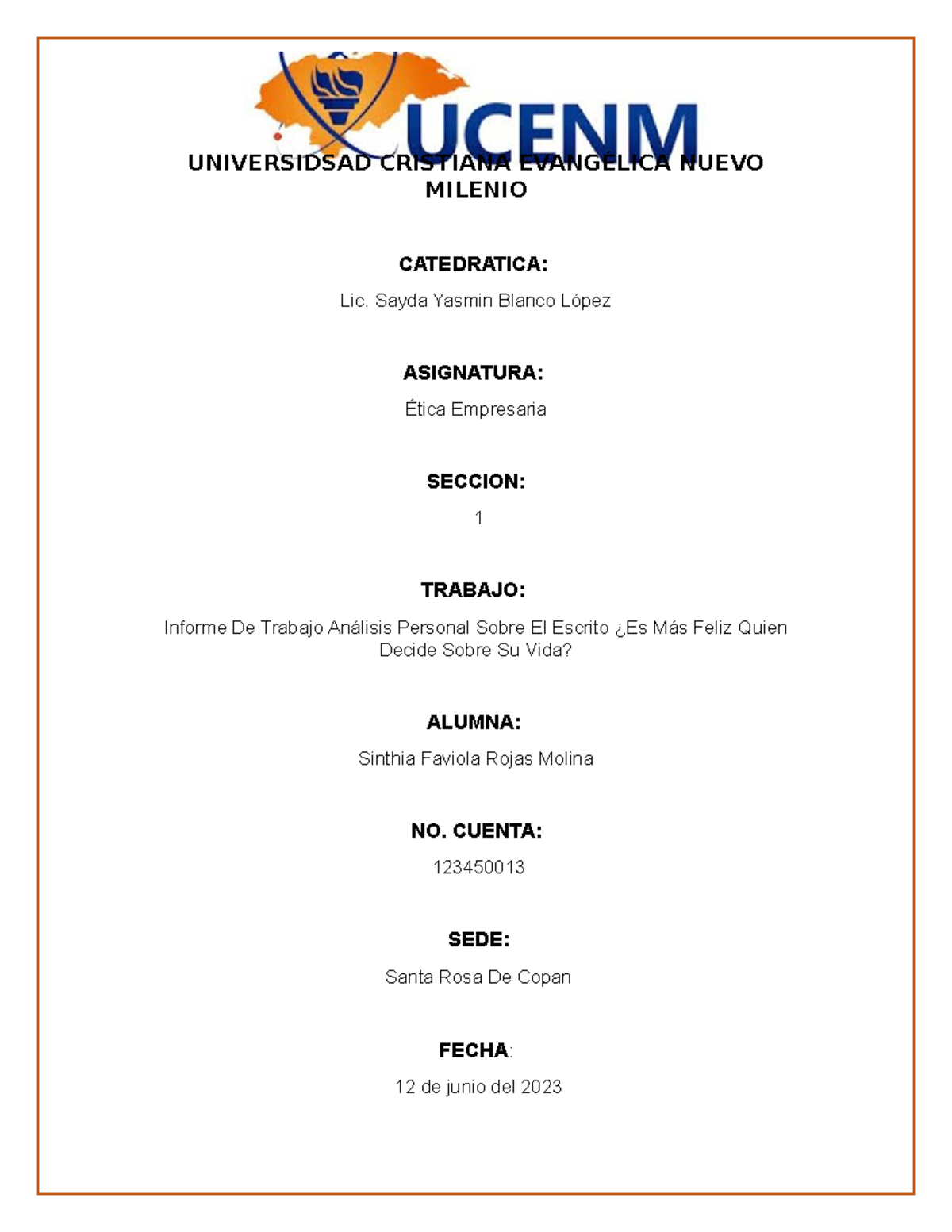 Analisisi - awdd - UNIVERSIDSAD CRISTIANA EVANGÉLICA NUEVOMILENIO ...