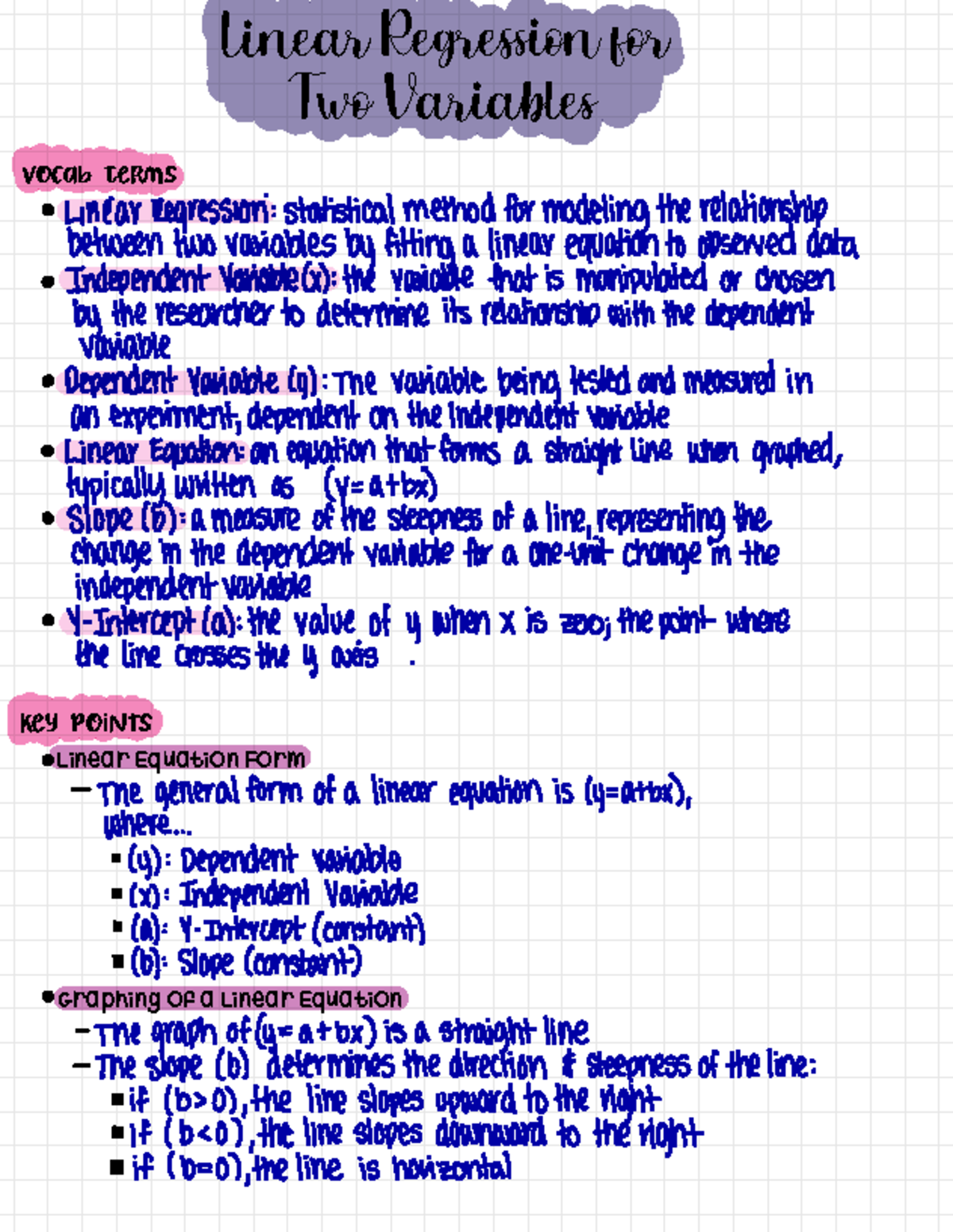 Linear Regression for Two Variables - Linear Regre ion for Two ...
