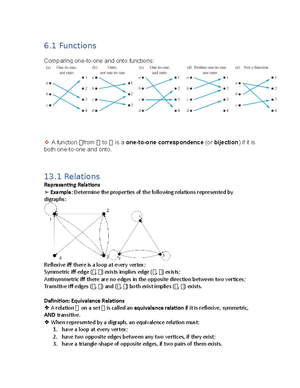 Review Functions Relations And Graphs 6 Functions Comparing One To