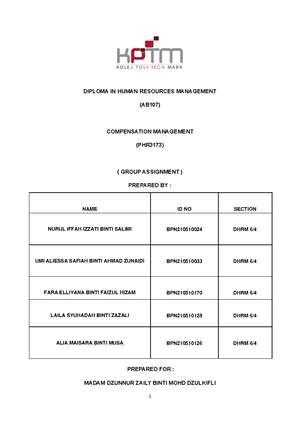 Industrial Training Report Human Resource AB201 Example - INDUSTRIAL ...