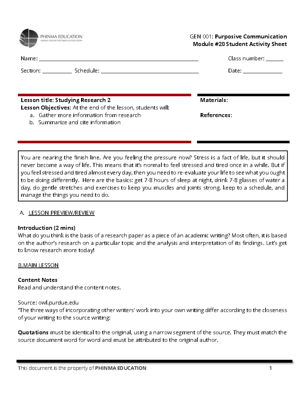 Module-20 - Gen 001 - Module # 20 Student Activity Sheet Name: - Studocu