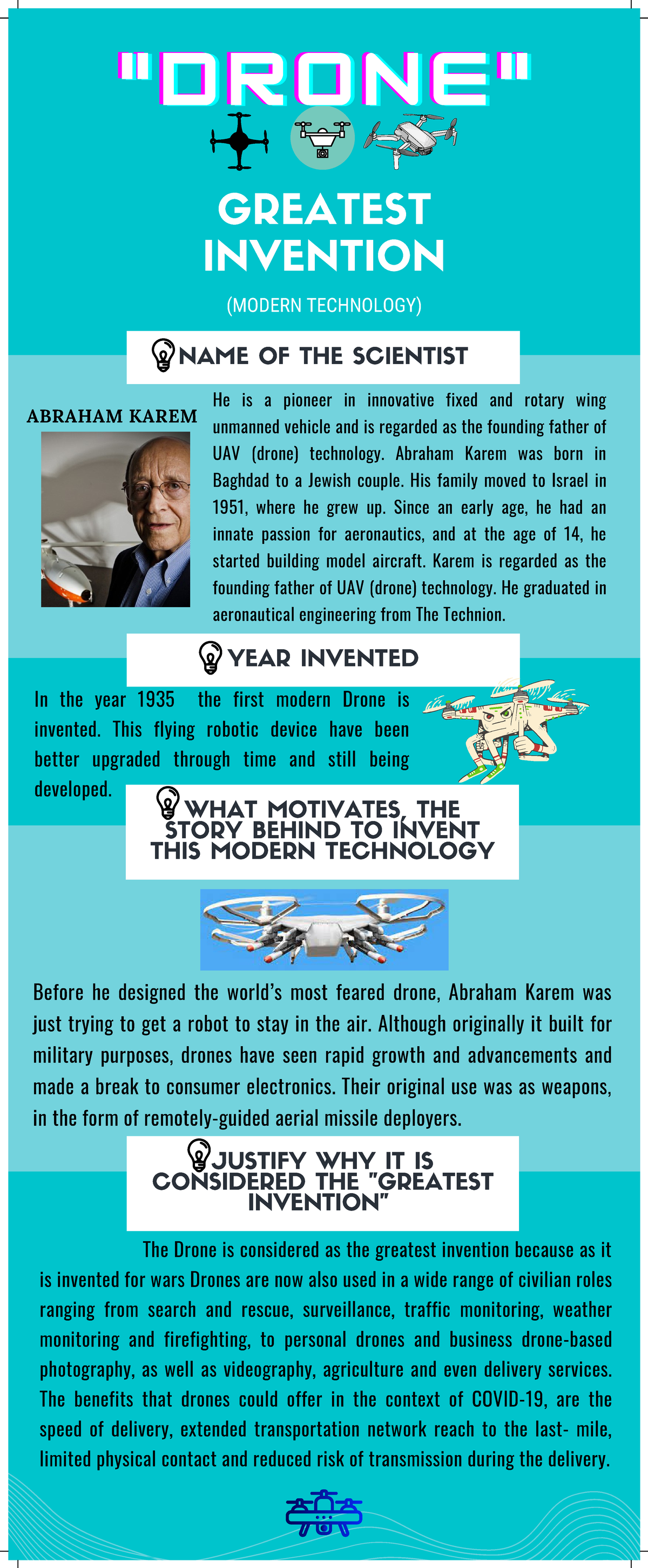 Colorful Icon Business Infographic - NAME OF THE SCIENTIST YEAR ...